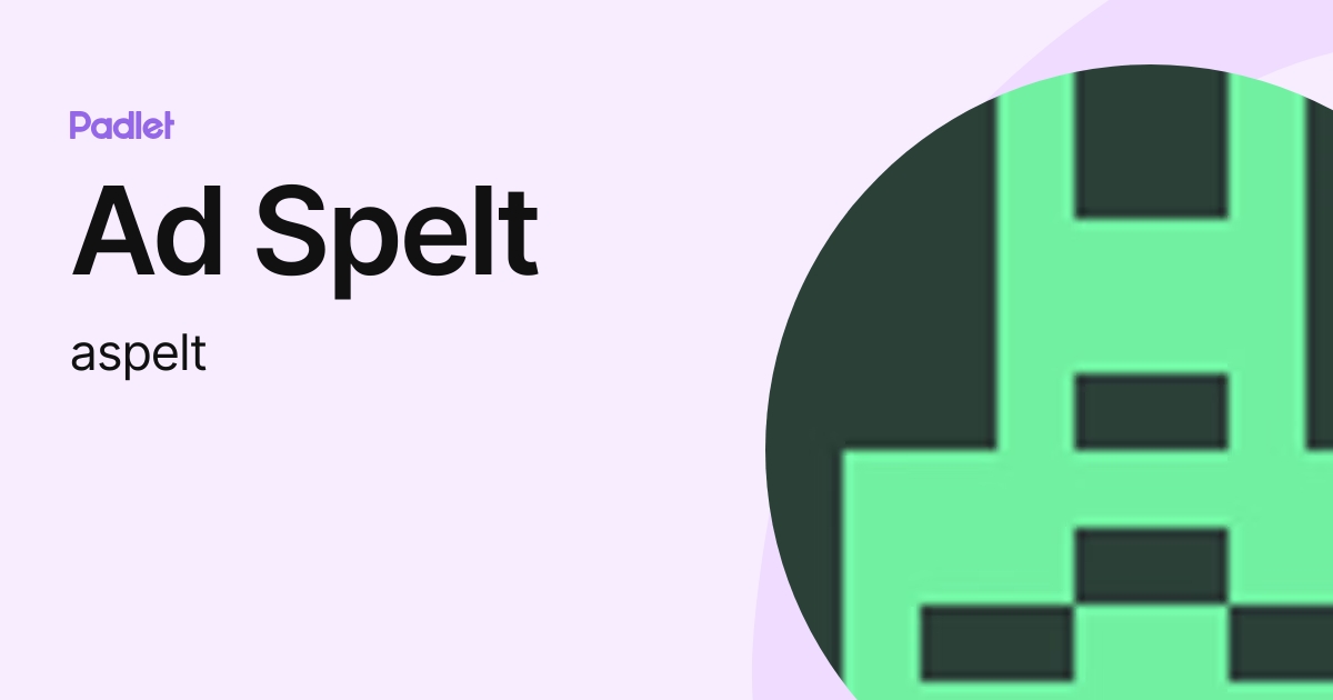 Ad Spelt (aspelt) profile | Padlet