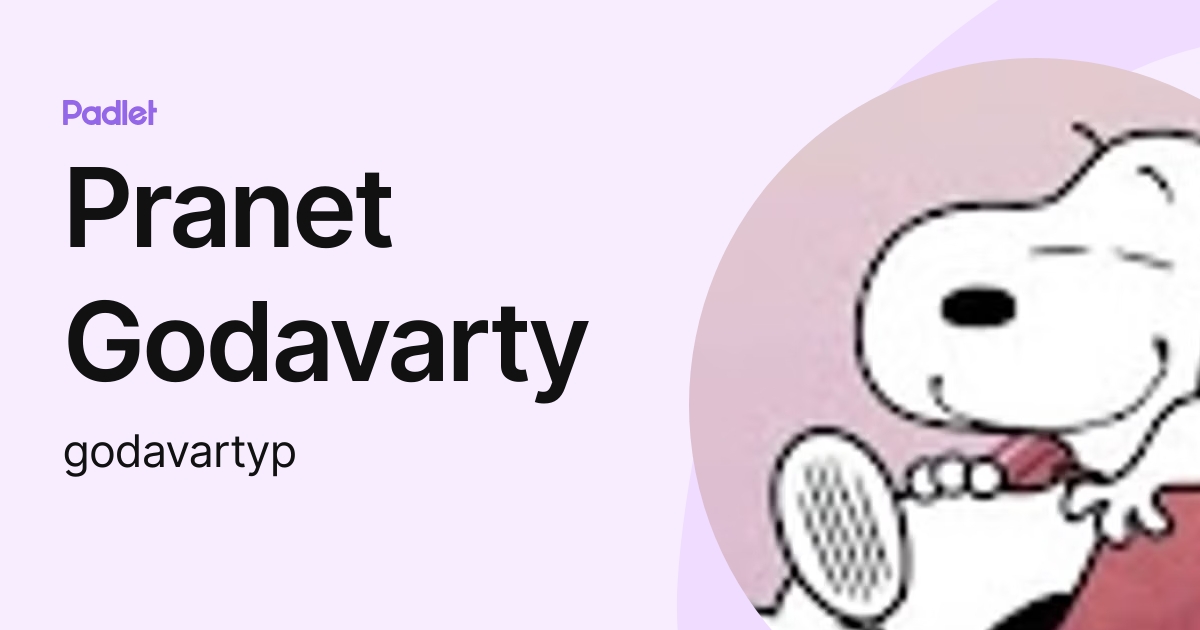 Pranet Godavarty (godavartyp) profile | Padlet