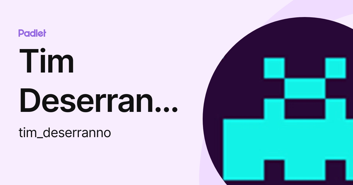 Tim Deserranno (tim_deserranno) profile | Padlet