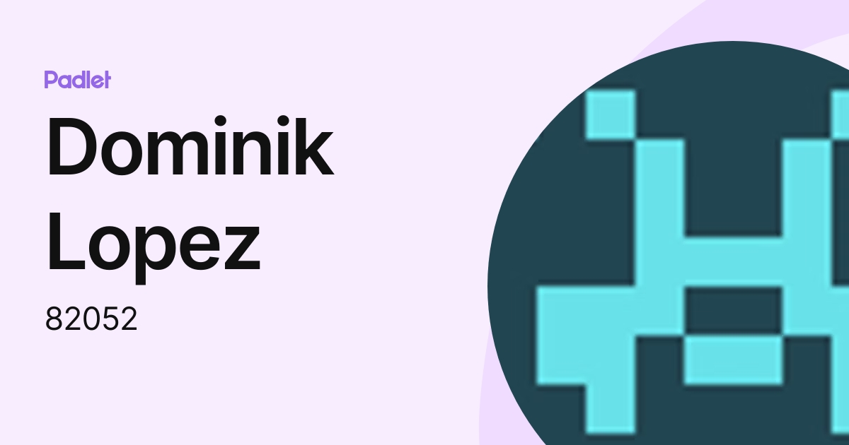 Dominik Lopez (82052) profile | Padlet