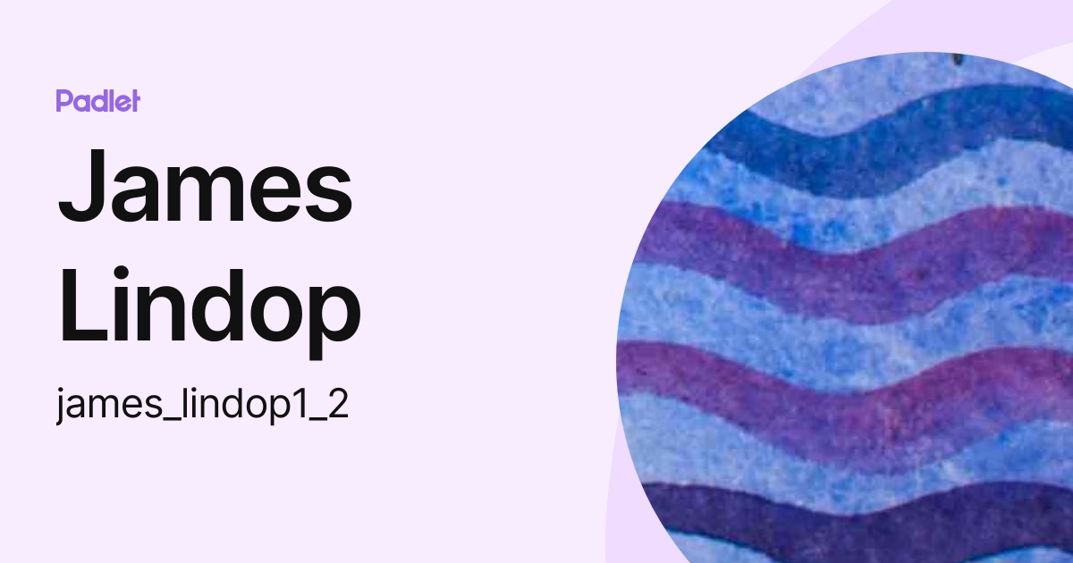 James Lindop (james_lindop) profile | Padlet