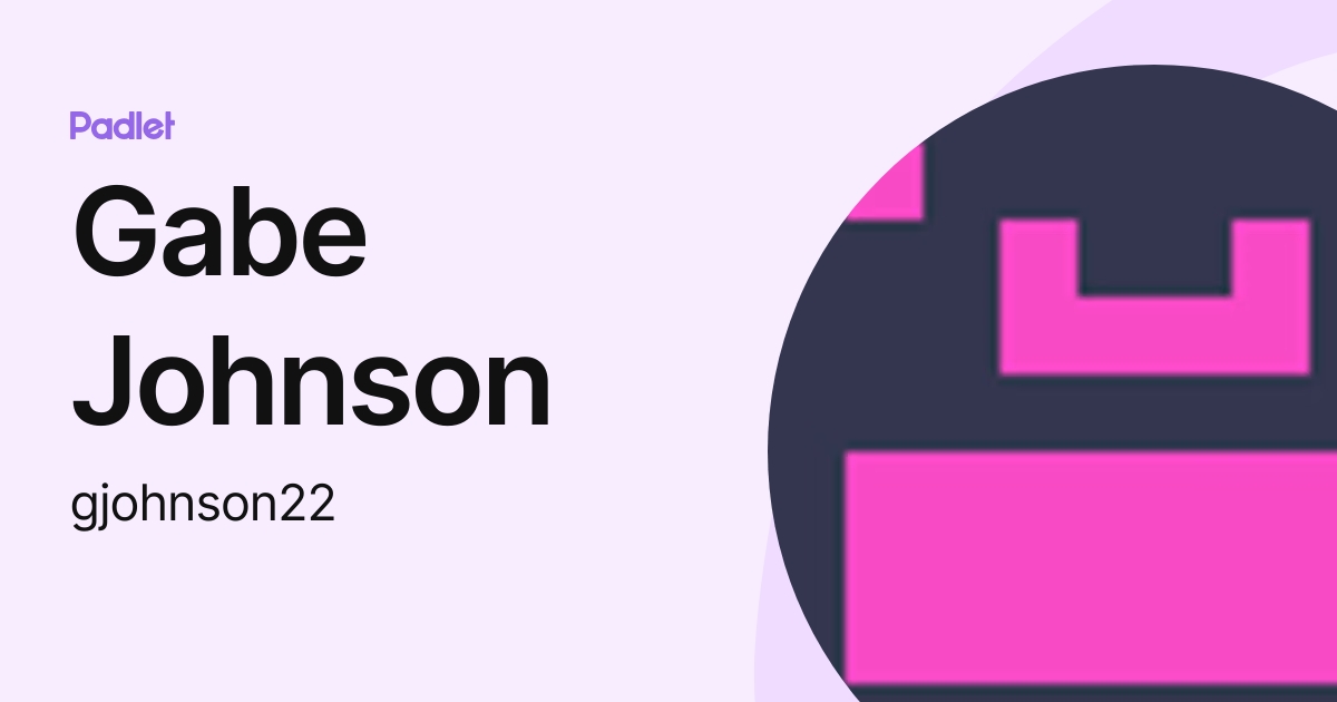 Gabe Johnson (gjohnson22) profile | Padlet