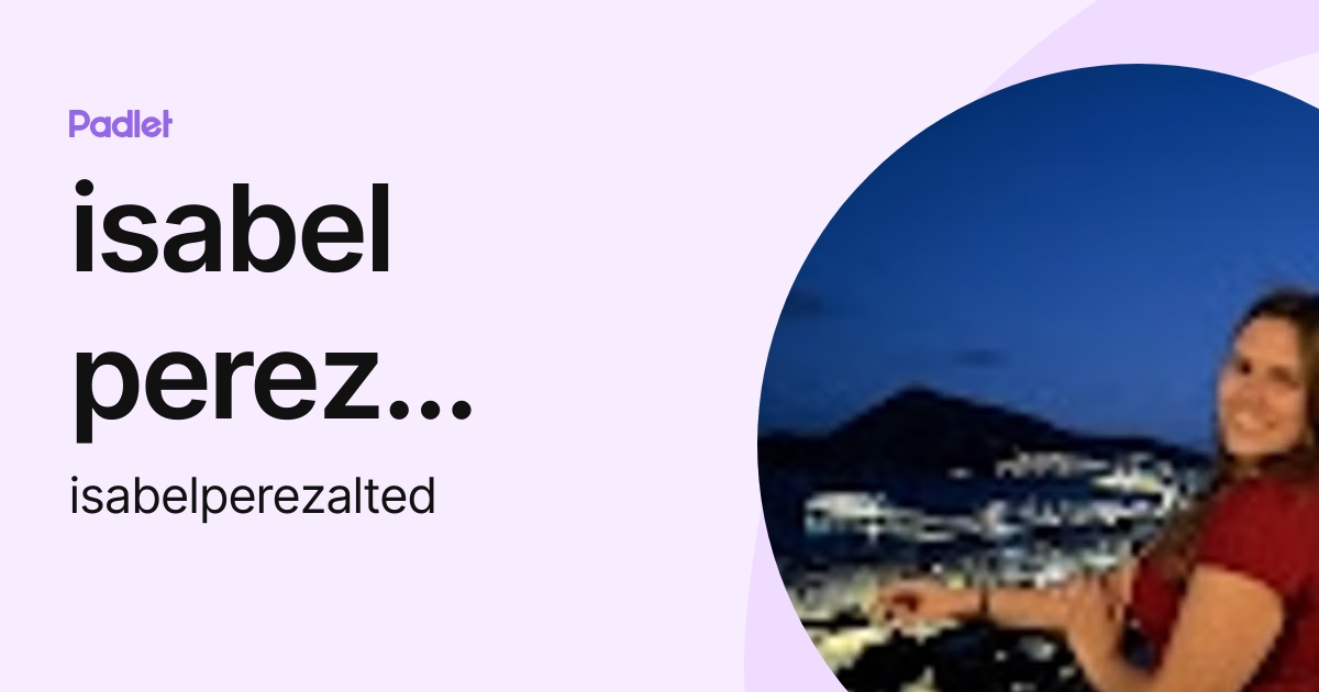 isabel perez alted (isabelperezalted) profile | Padlet