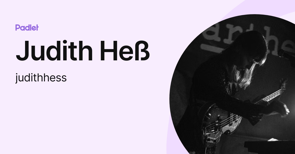 Judith Heß (judithhess) profile | Padlet
