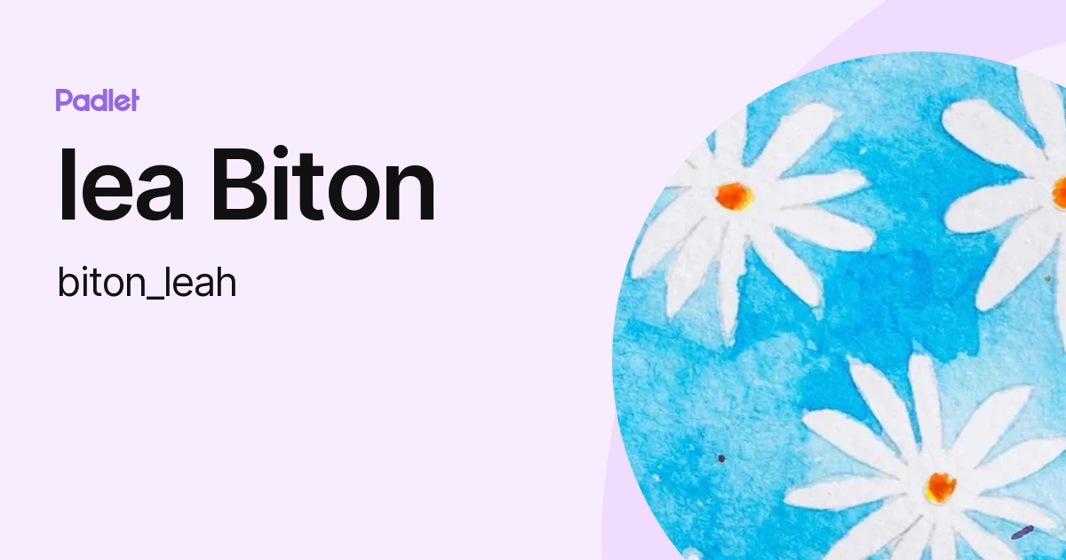 lea Biton (biton_leah) profile | Padlet