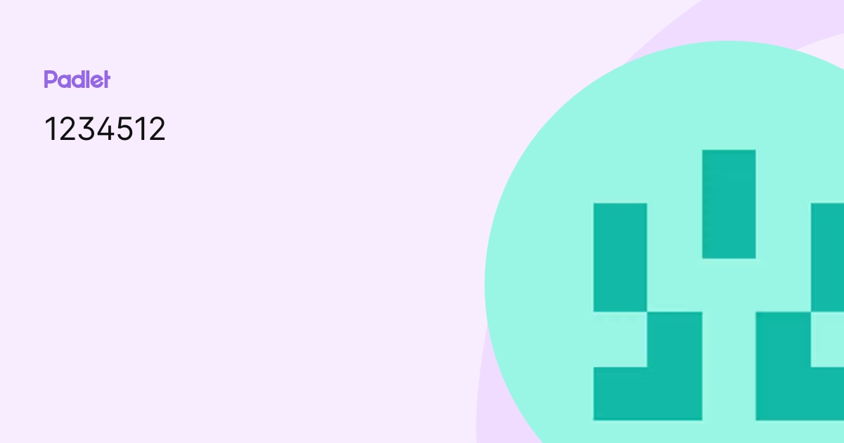 1234512 profile | Padlet