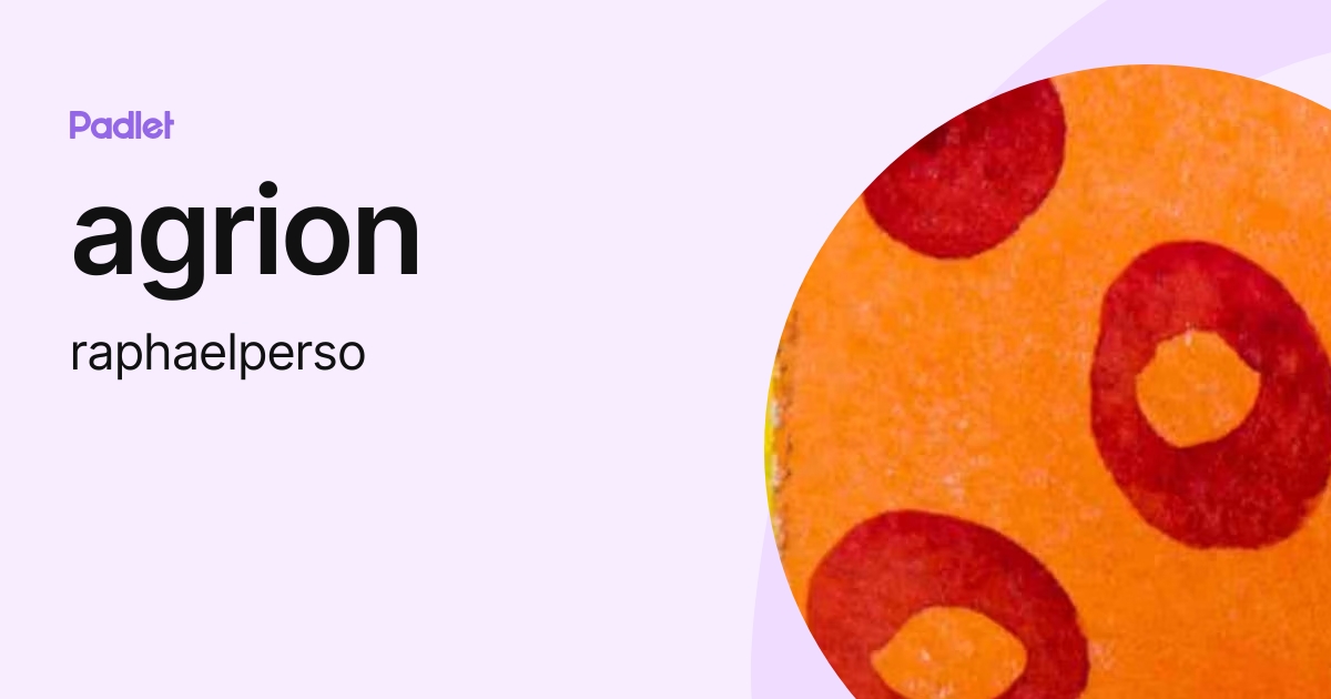 Profil de agrion (fersing_raphael1) | Padlet