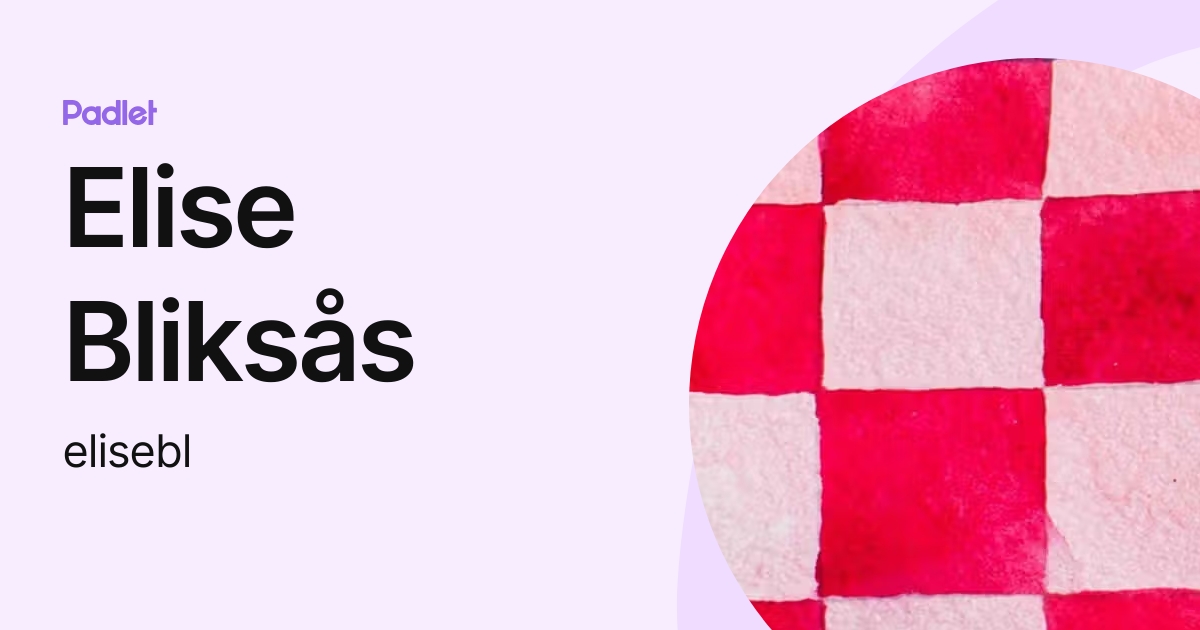 Elise Bliksås (elisebl) profile | Padlet
