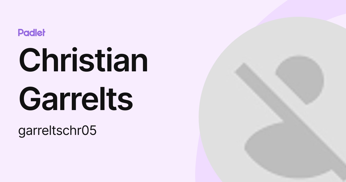 Christian Garrelts (garreltschr05) profile | Padlet