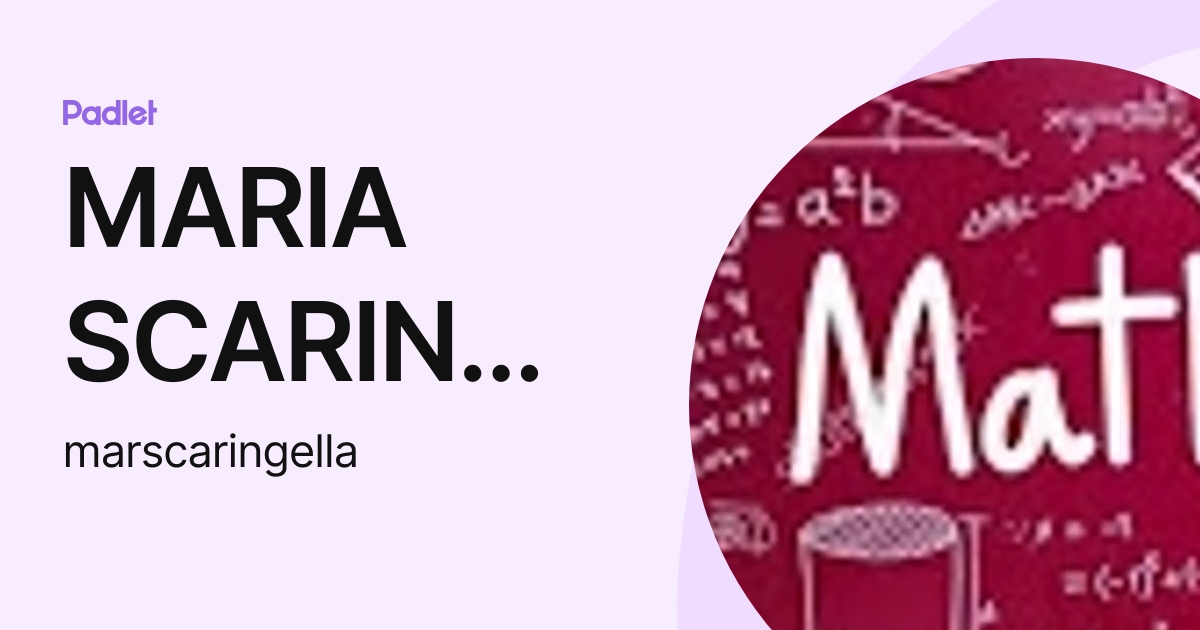 MARIA SCARINGELLA (marscaringella) profile | Padlet