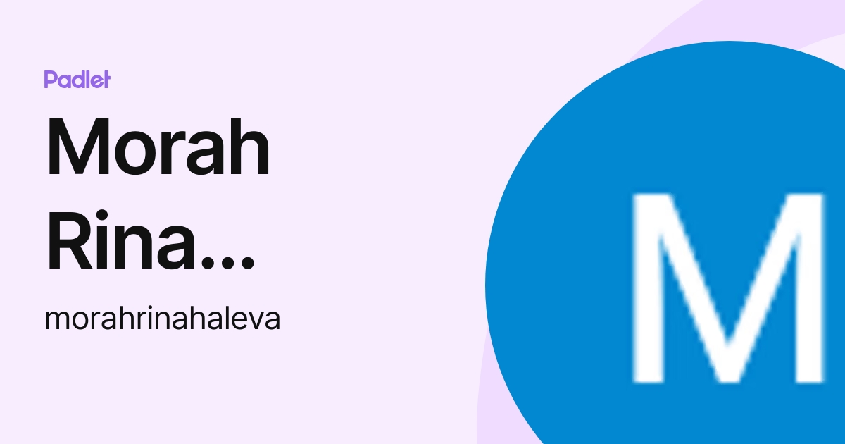 Morah Rina Haleva (morahrinahaleva) profile | Padlet