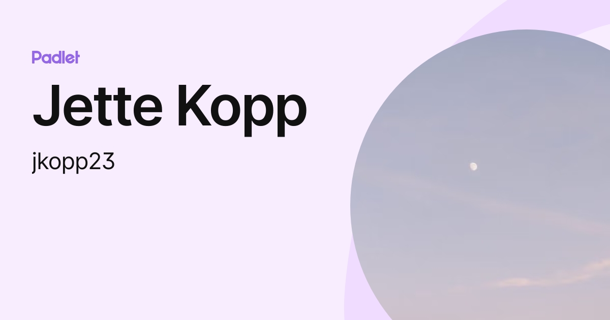 Jette Kopp (j_kopp) profile | Padlet