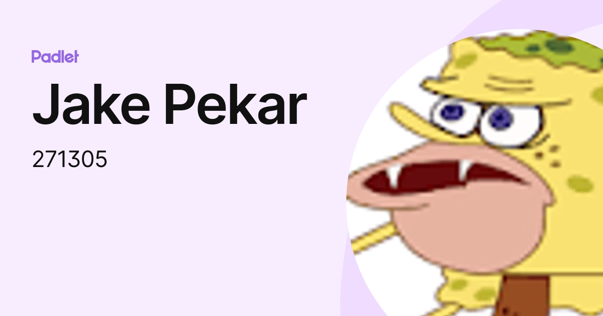 Jake Pekar (271305) profile | Padlet