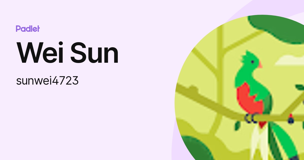 Wei Sun (sunwei4723) profile | Padlet