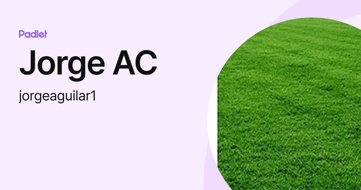 Jorge AC (jorgeaguilar1) profile | Padlet