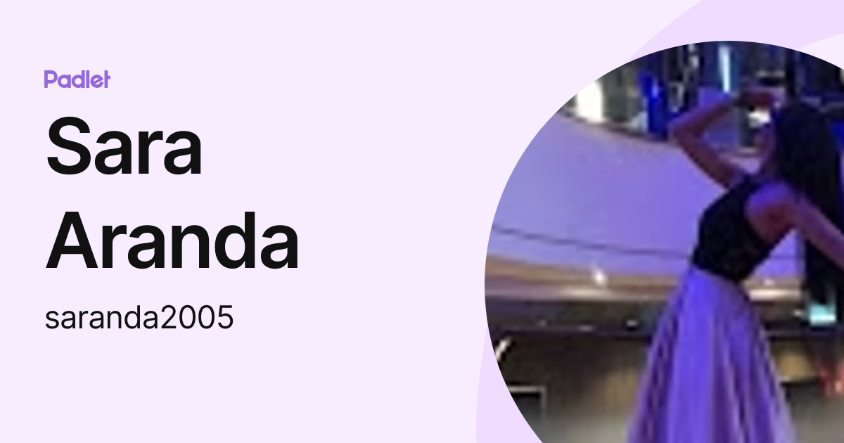 Sara Aranda (saranda2005) profile | Padlet