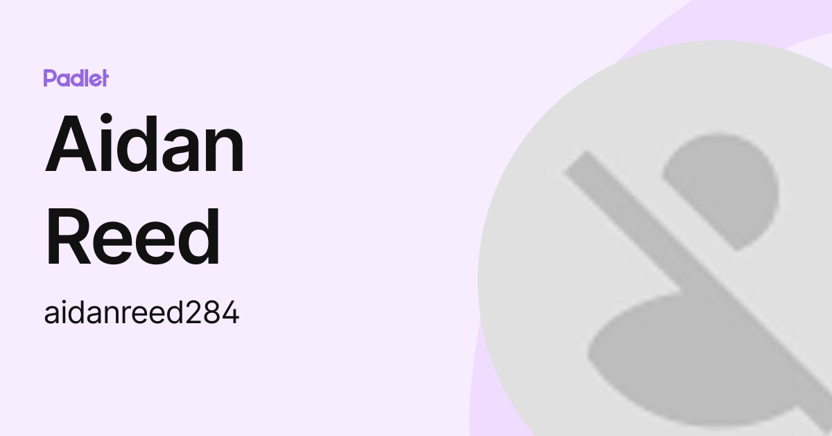 Aidan Reed (aidanreed284) profile | Padlet