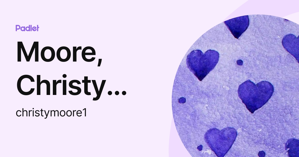 Moore, Christy (DCPS) (christymoore1) profile | Padlet