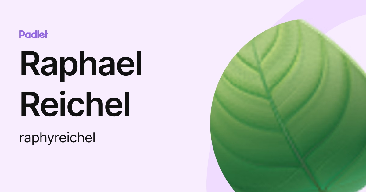 Raphael Reichel (raphyreichel) profile | Padlet