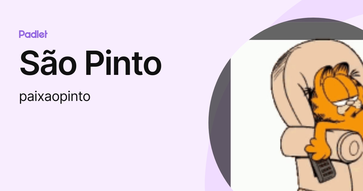 São Pinto (paixaopinto) profile | Padlet