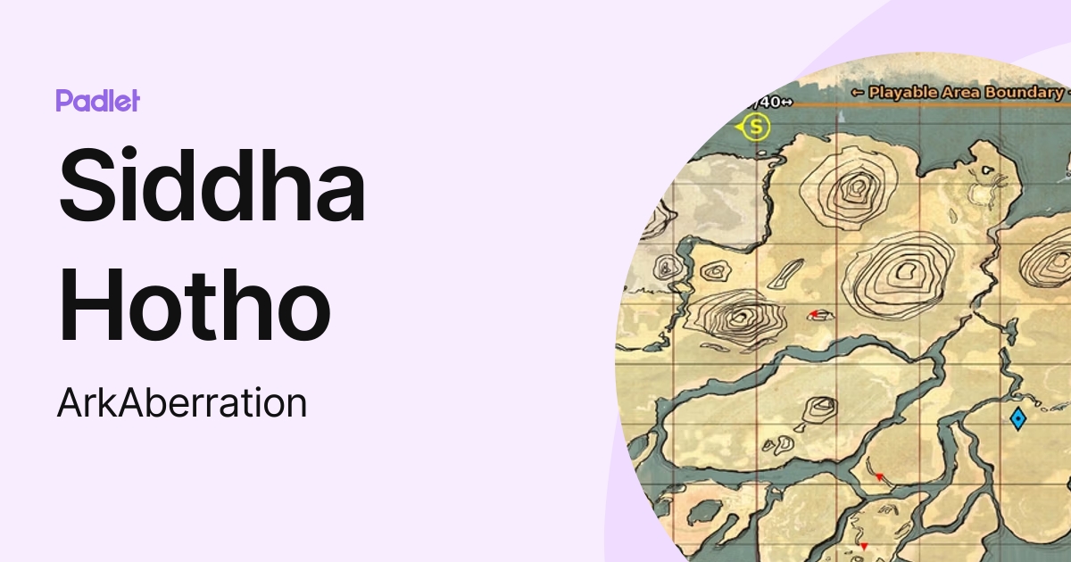 Siddha Hotho (ArkAberration) profile | Padlet