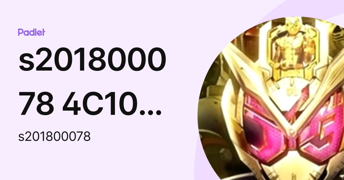 s201800078 4C10許峻銘 (s201800078) profile | Padlet