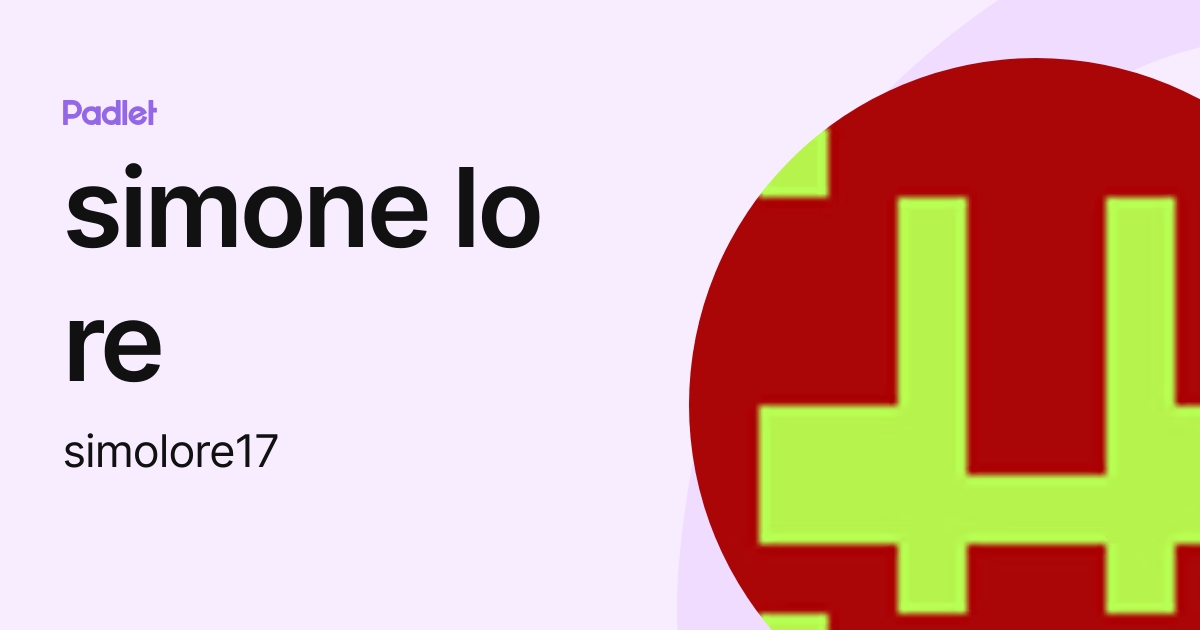 simone lo re (simolore17) profile | Padlet