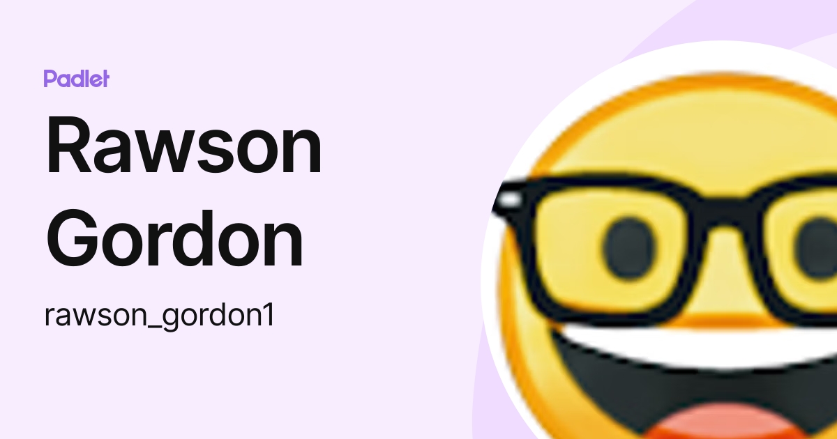 Rawson Gordon (rawson_gordon1) profile | Padlet