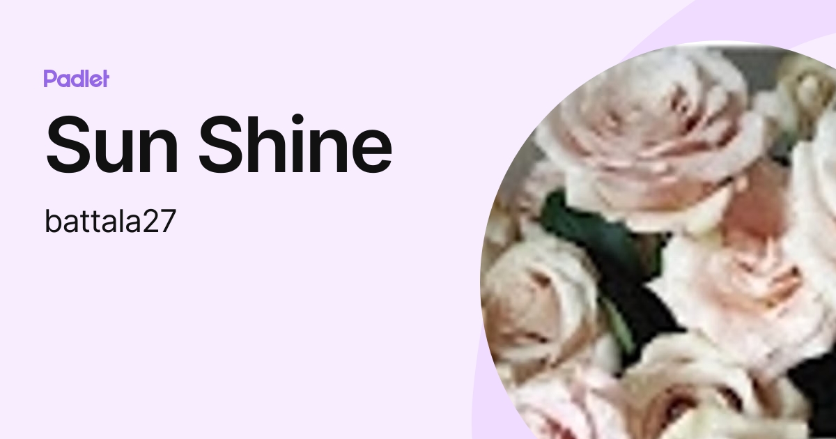 Sun Shine (battala27) profile | Padlet
