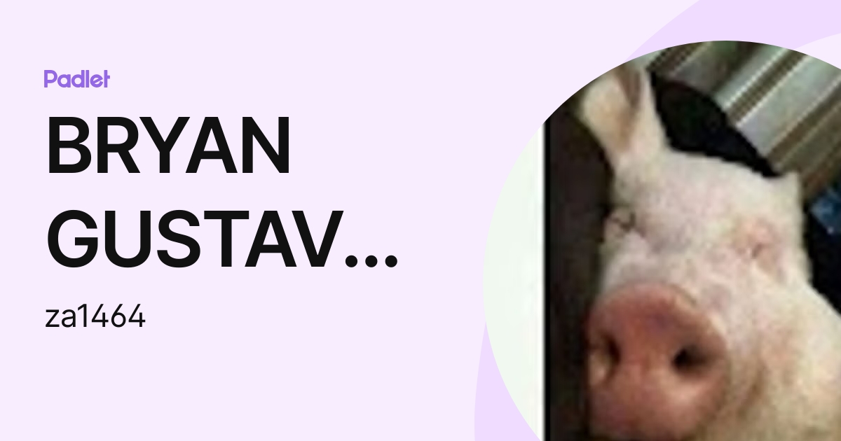 BRYAN GUSTAVO SANGRADOR ESQUIVEL (za1464) profile | Padlet