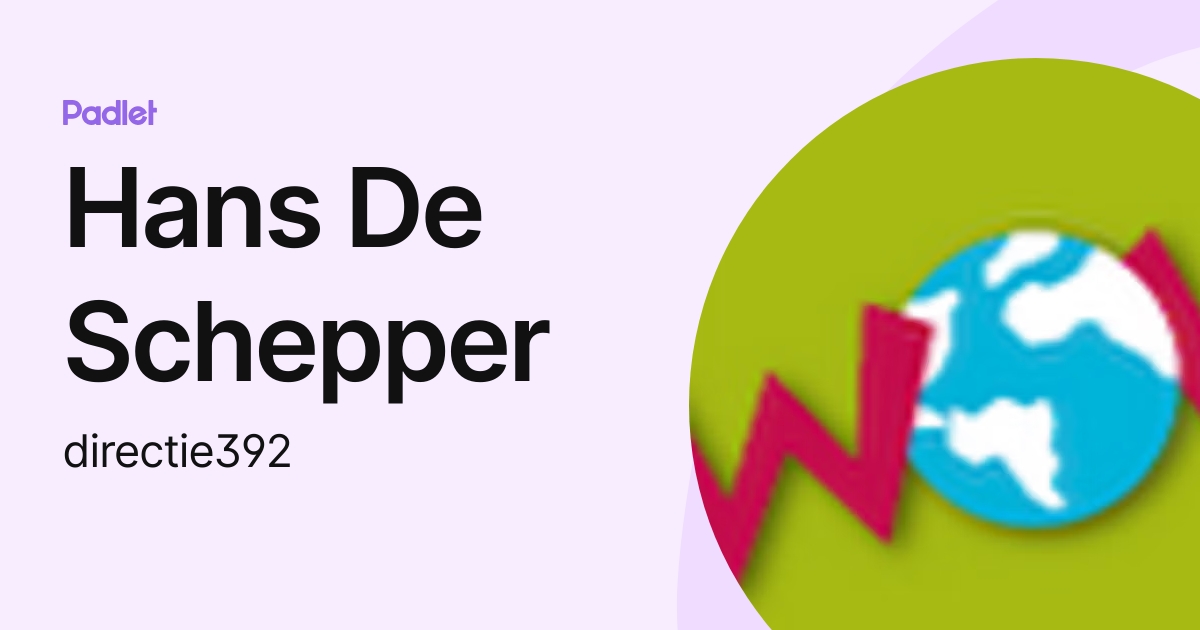 Hans De Schepper (directie392) profile | Padlet