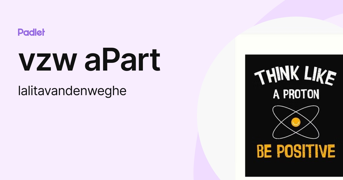 vzw aPart (lalitavandenweghe) profile | Padlet