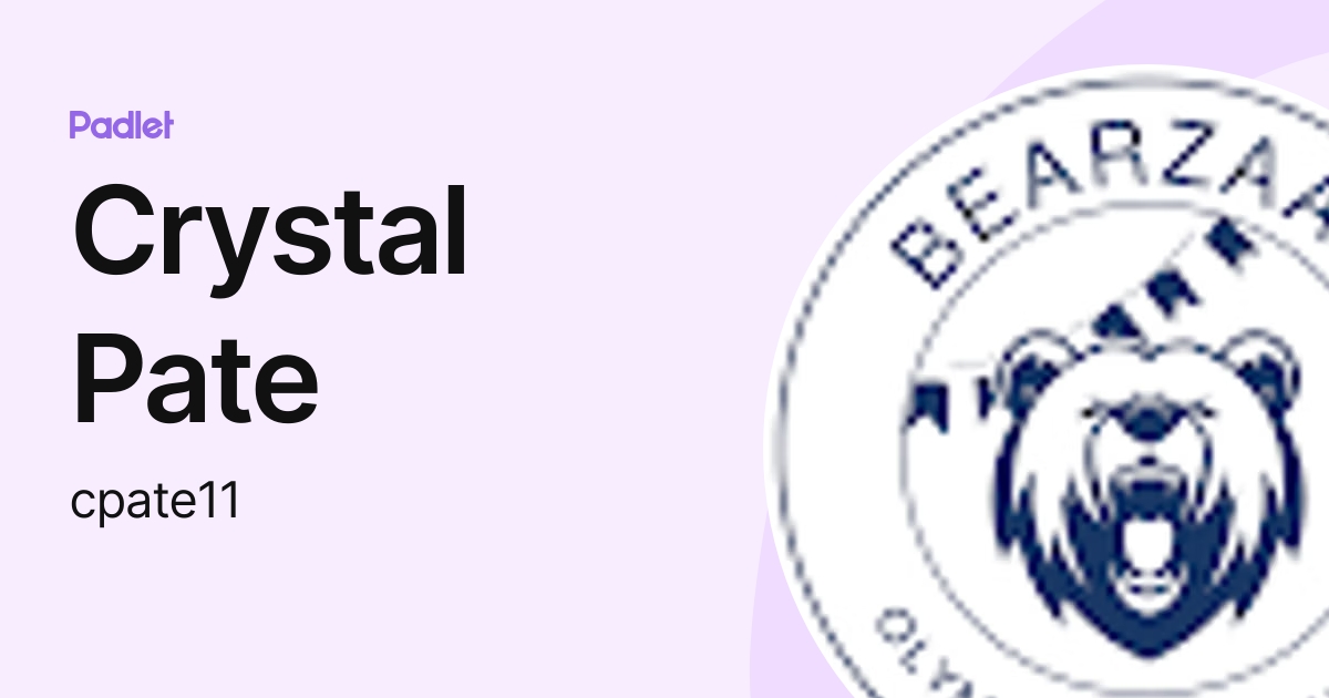 Crystal Pate (cpate11) profile | Padlet