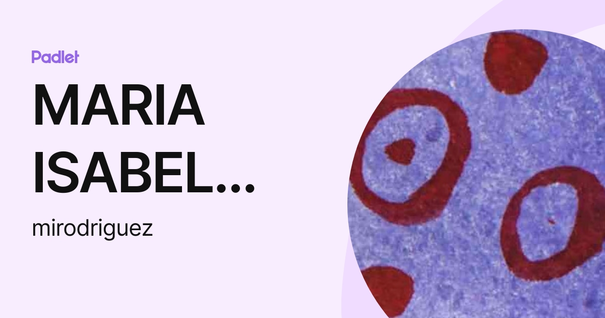 MARIA ISABEL RODRIGUEZ MARTIN (mirodriguez) profile | Padlet