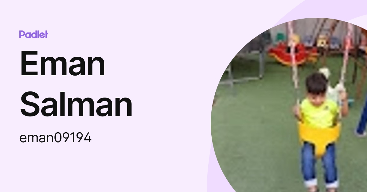 Eman Salman (eman09194) profile | Padlet