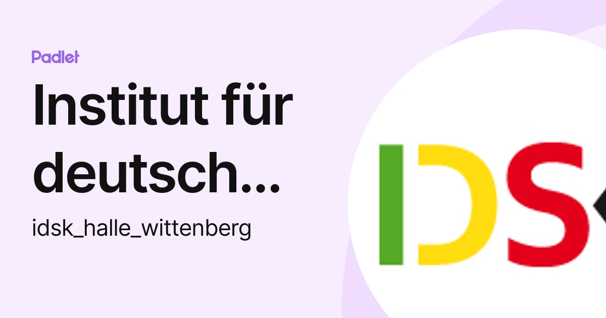 Institut für deutsche Sprache und Kultur e.V. (idsk_halle_wittenberg ...