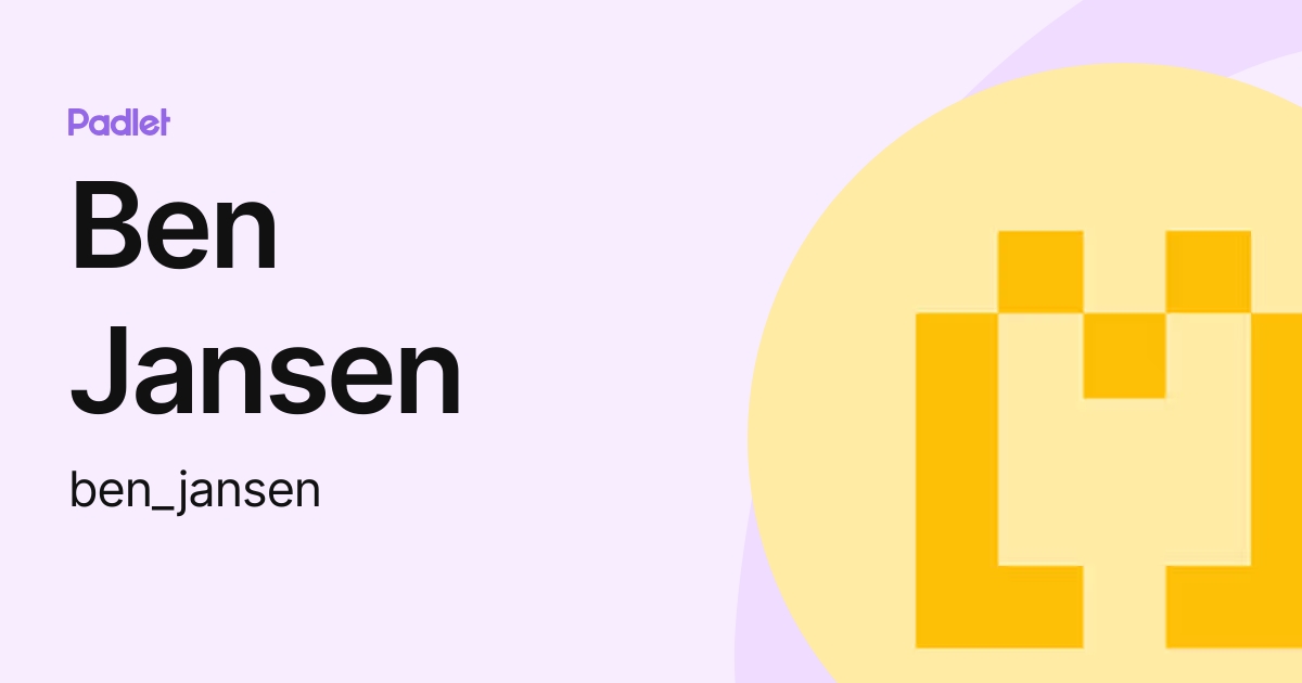Ben Jansen (ben_jansen) profile | Padlet
