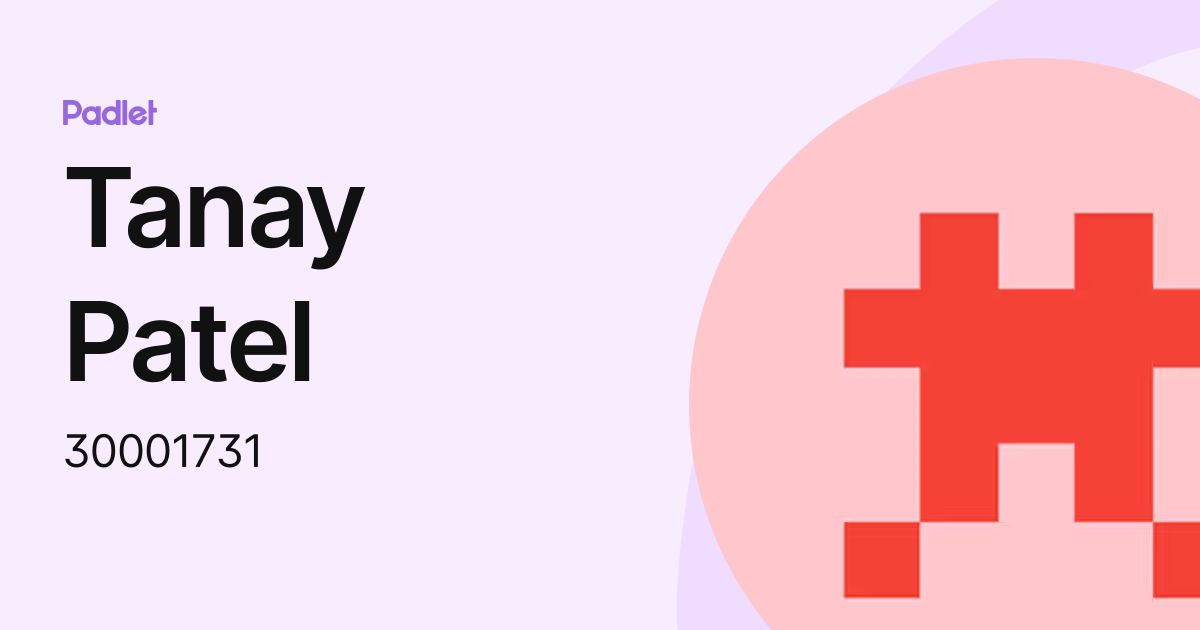 Tanay Patel (30001731) profile | Padlet