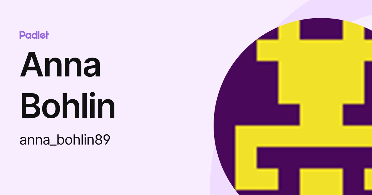 Anna Bohlin (anna_bohlin89) profile | Padlet
