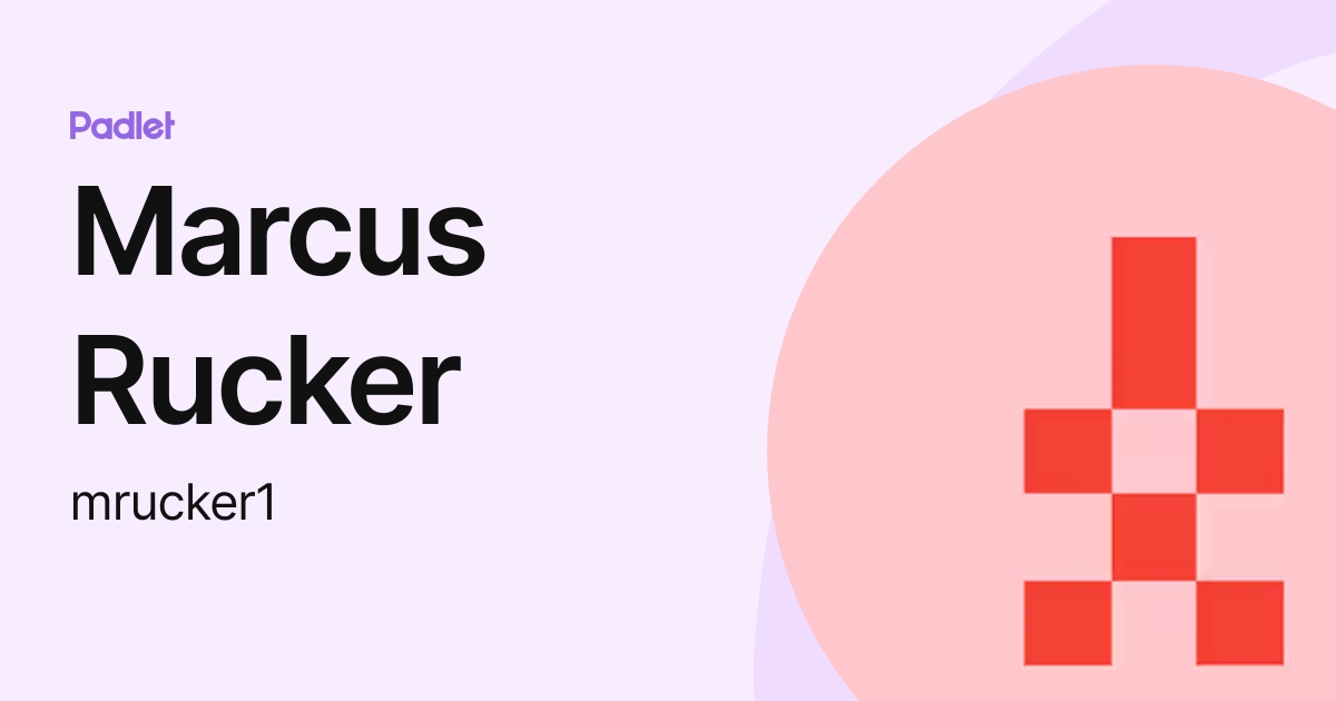 Marcus Rucker (mrucker1) profile | Padlet