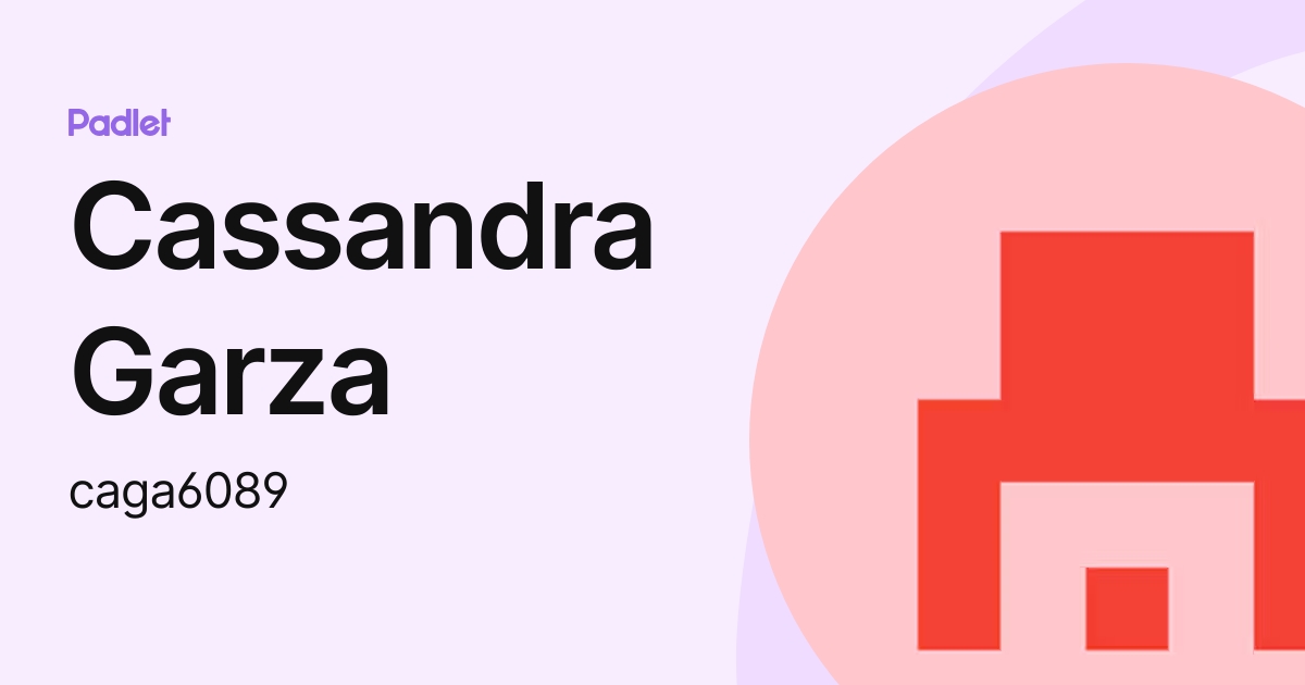 Cassandra Garza (caga6089) profile | Padlet