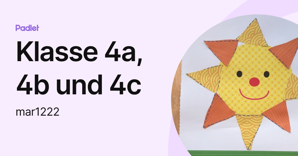 Klasse 4a, 4b und 4c (mar1222) profile | Padlet