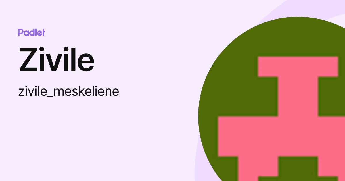 Zivile (zivile_meskeliene) profile | Padlet