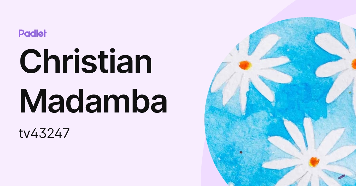 Christian Madamba (tv43247) profile | Padlet