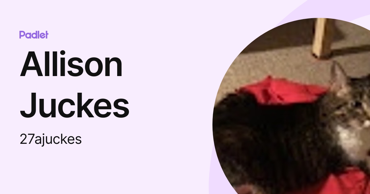 Allison Juckes (27ajuckes) profile | Padlet