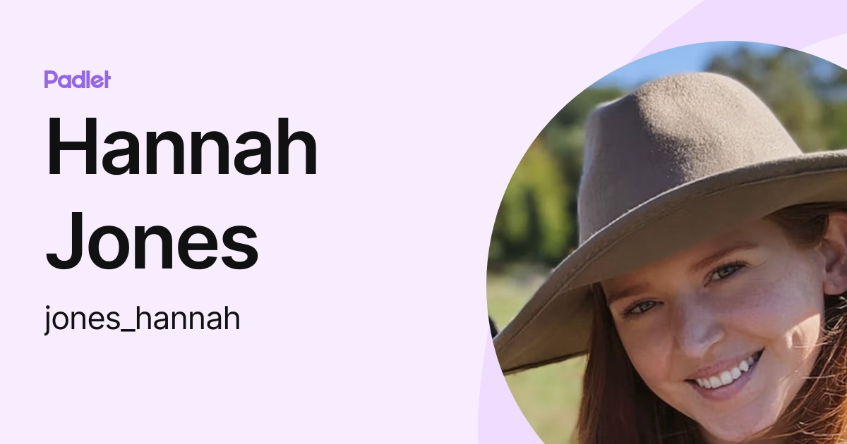 Hannah Jones (jones_hannah) profile | Padlet