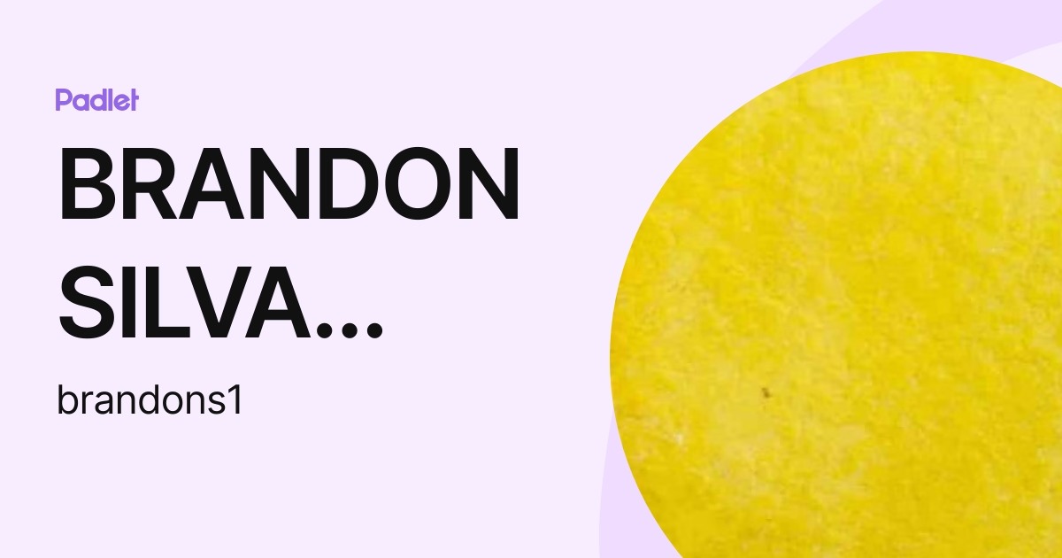 BRANDON SILVA FUENTES (brandons1) profile | Padlet