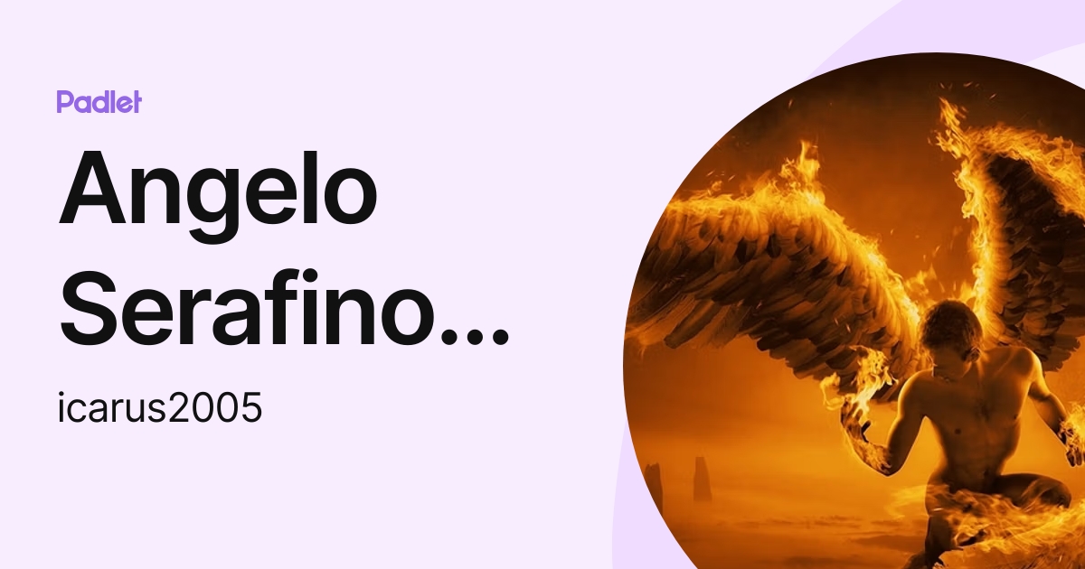 Angelo Serafino Caruso (icarus2005) profile | Padlet