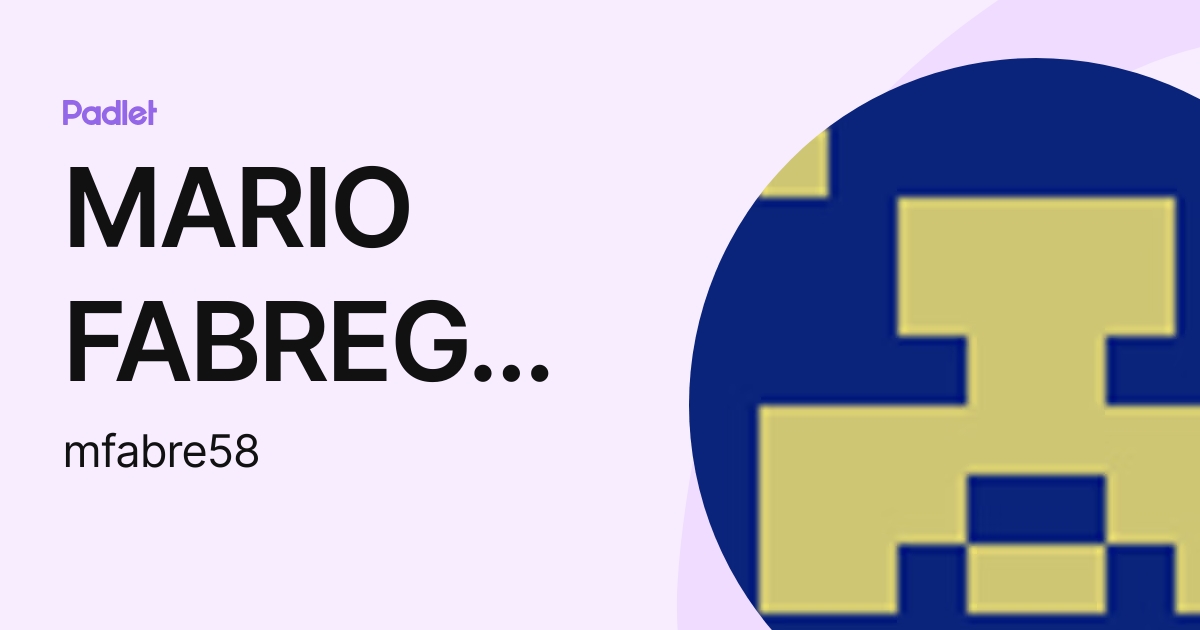 MARIO FABREGA QUILEZ (mfabre58) profile | Padlet