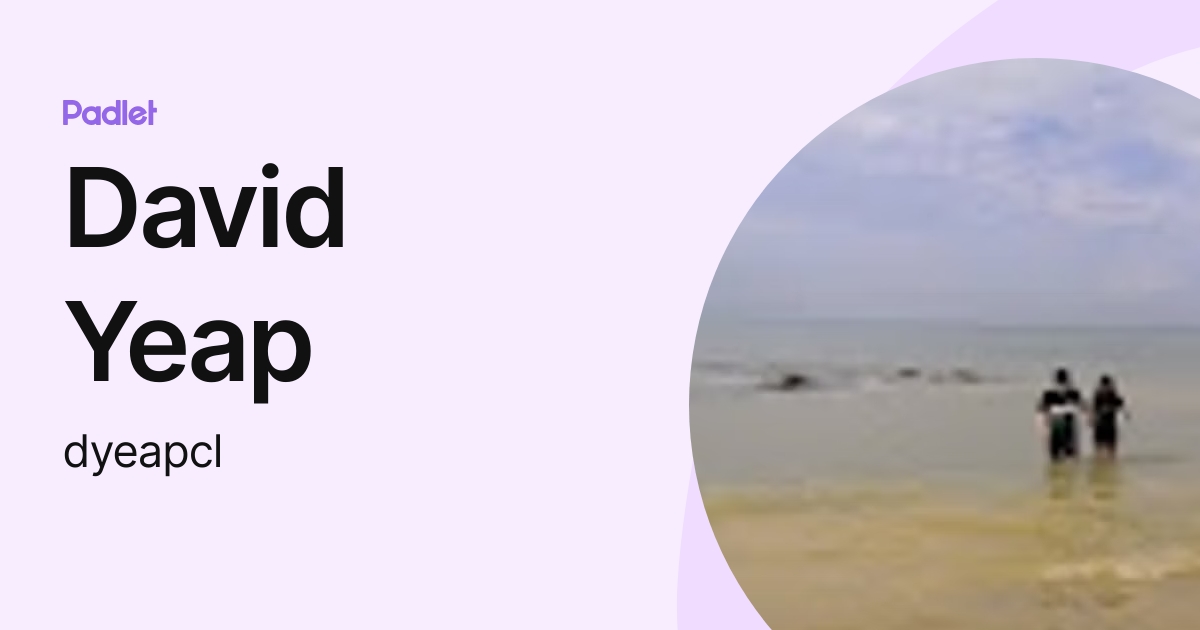 David Yeap (dyeapcl) profile | Padlet